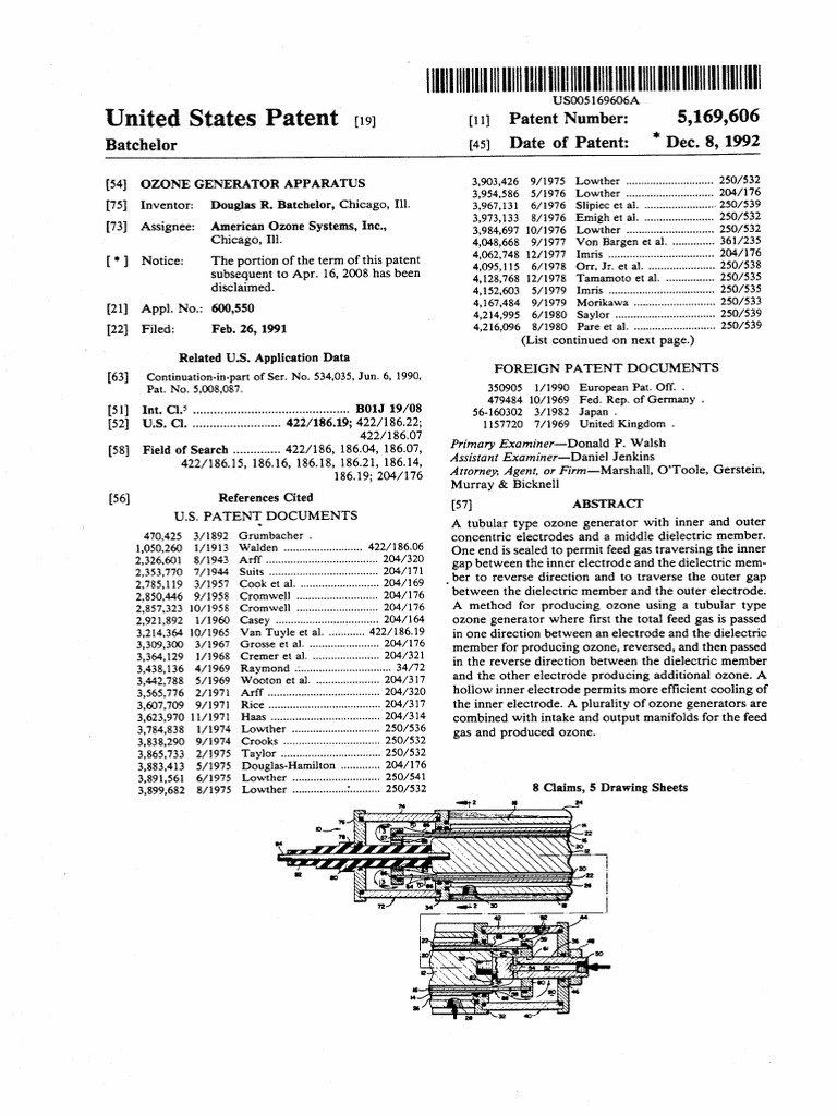 Us 5169606 | PDF | Insulator (Electricity) | Ozone