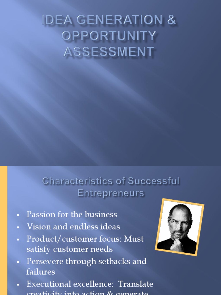 Idea Generation and Opportunity Recognition | PDF | Creativity | Usability