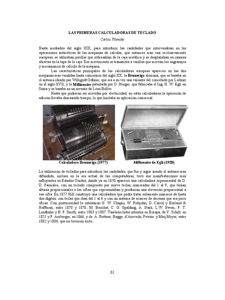 Evolución de las Calculadoras de Teclado | PDF | Viajes y turismo
