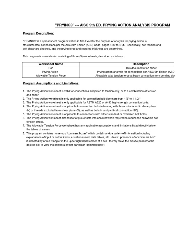 Prying Action | PDF | Screw | Beam (Structure)