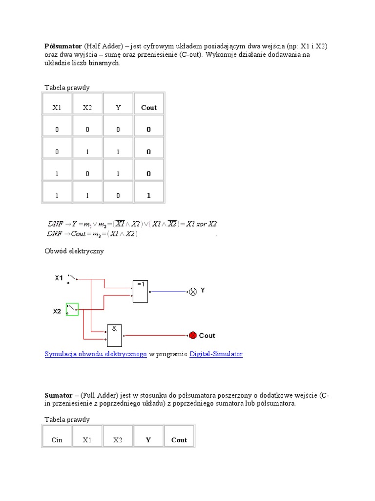 Sumator I Polsumator | PDF