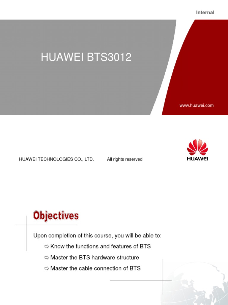GSM HUAWEI BTS3012 Hardware Structure | PDF | Telecommunications ...
