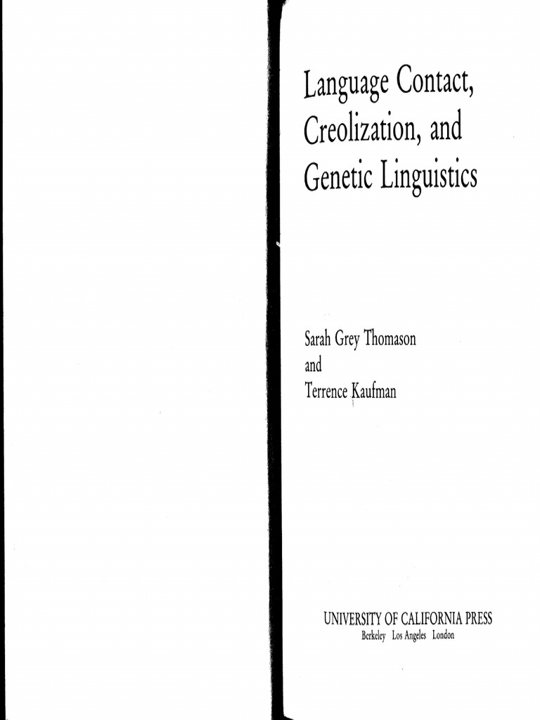 Thomason&Kaufman.1998.Language Contact - Creolization and Genetic ...