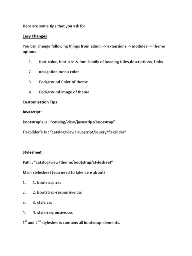 Bootstrap Theme Tips Pdf Bootstrap Front End Framework
