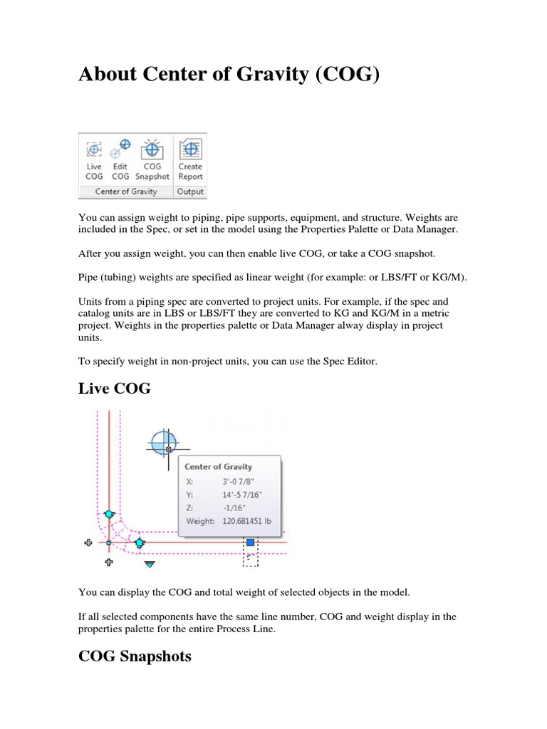 Center of Gravity (COG) Management Guide | PDF | Weight | Command Line ...