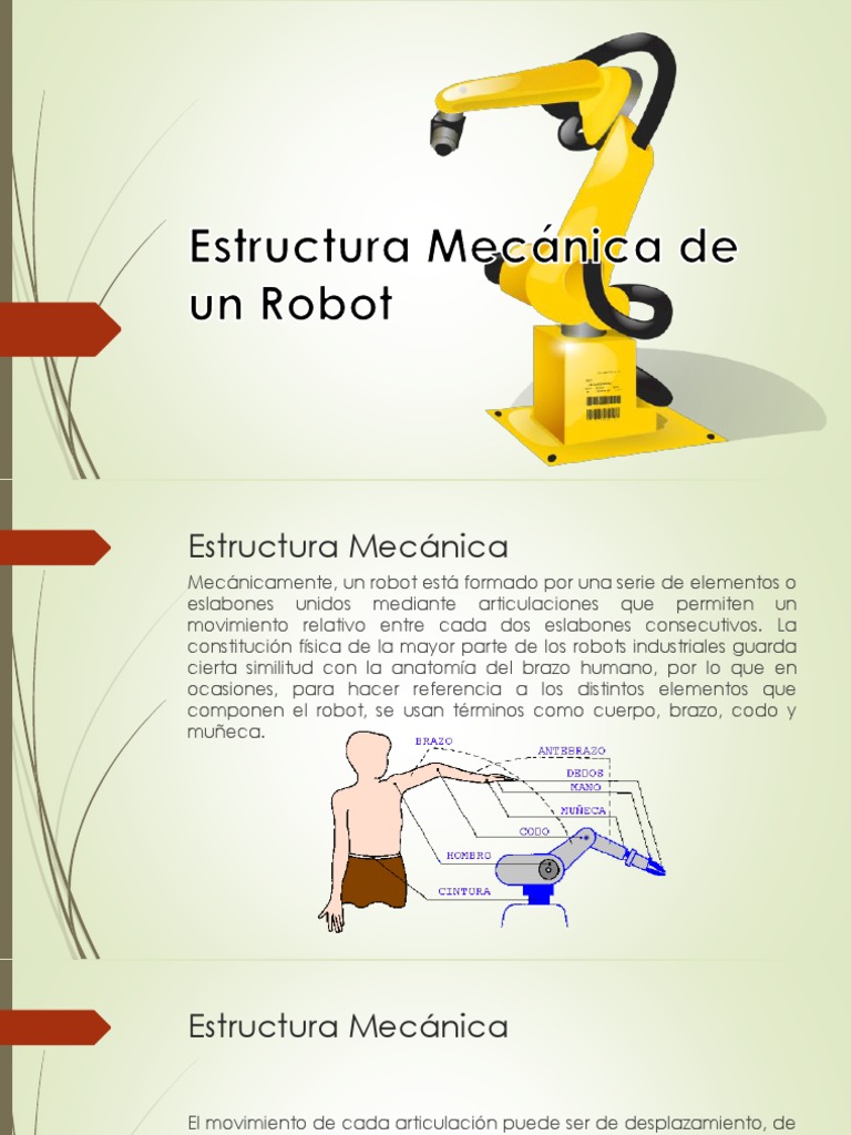 Estructura Mecánica de Un Robot | PDF | Solenoide | Robot