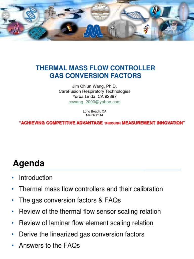 Wang - Mass Flow Controller Gas Conversion Factors MSC 2014 | PDF ...