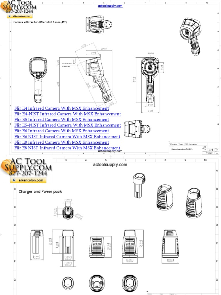 AC FLIR E Series Infrared Camera Mechanical Drawing | PDF