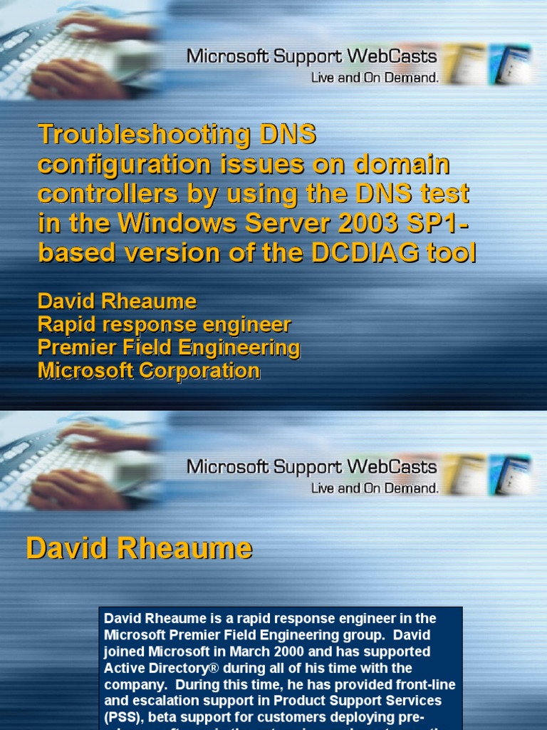 Troubleshooting DNS Using DCDIAG | PDF | Active Directory | Domain Name