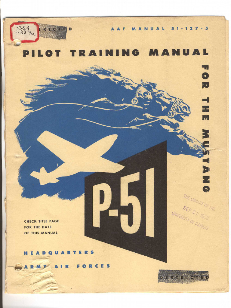 P51D + K Pilot Training AAF Manual-51-127-5, 1945 | PDF