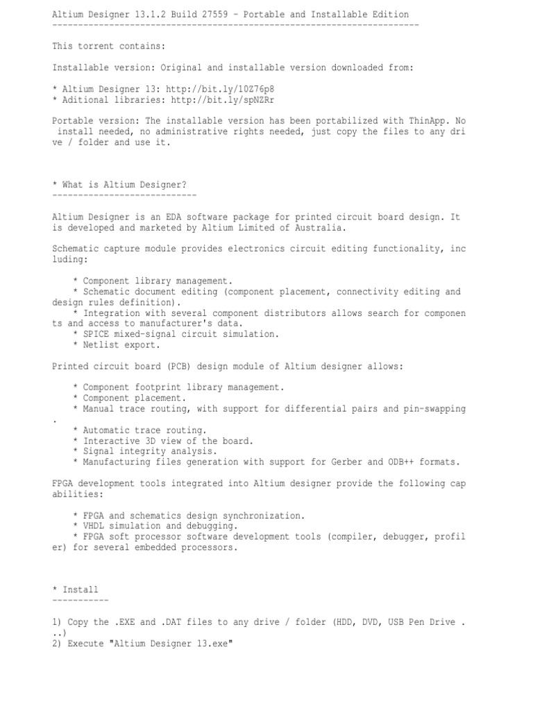 Altium Designer 13 Portable Edition Guide | PDF | Printed Circuit Board ...