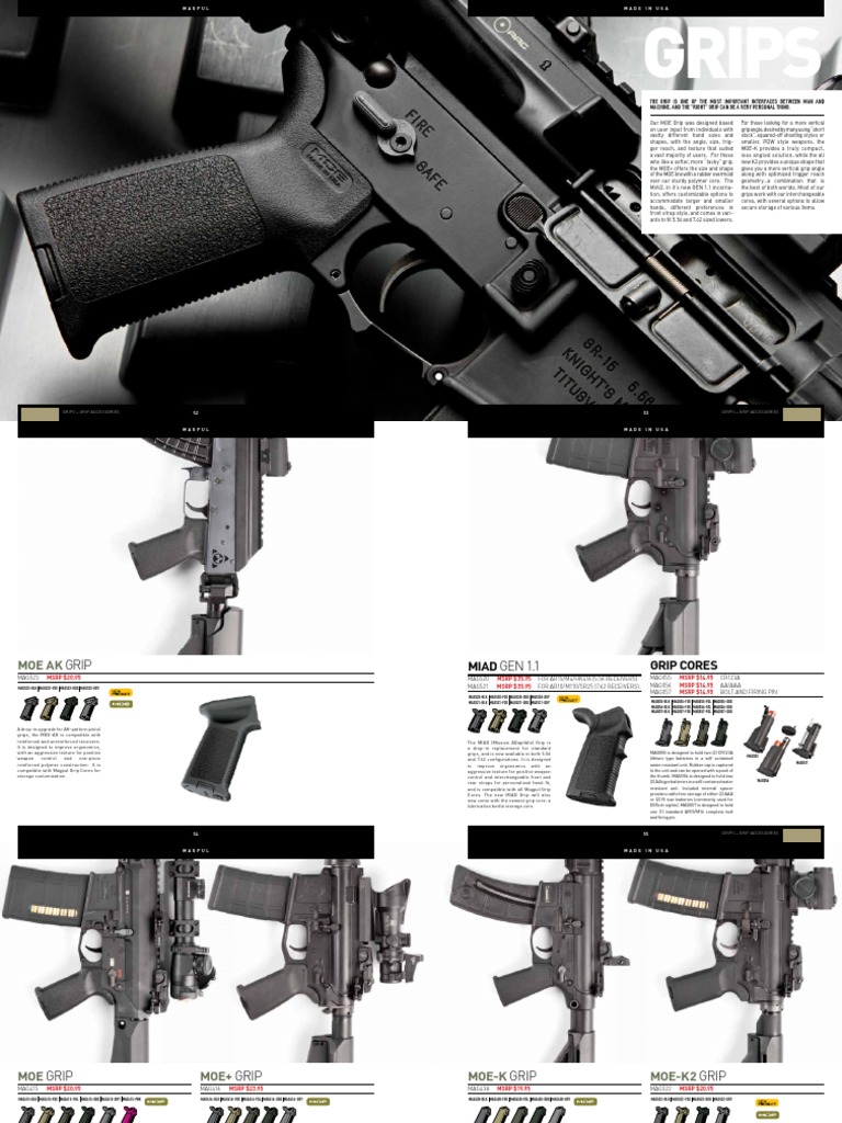 Magpul Grip Options and Accessories | PDF | Trigger (Firearms ...