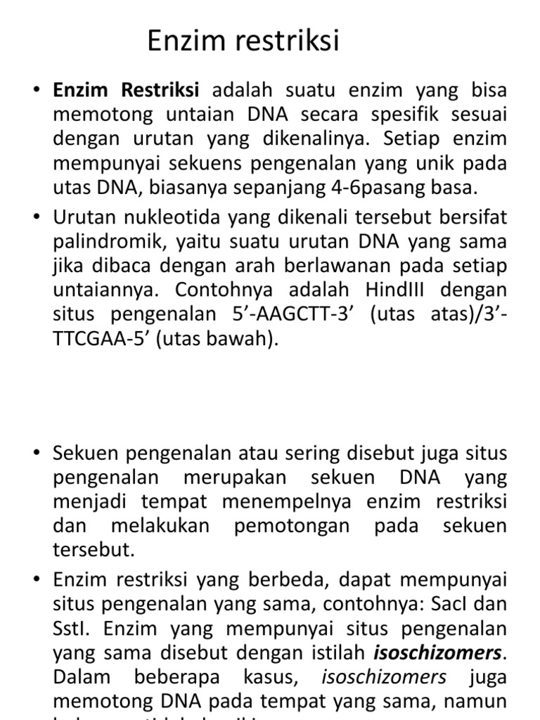 Enzim Restriksi | PDF