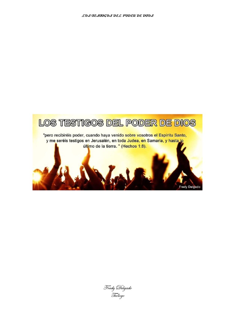 Los Testigos Del Poder de Dios | PDF | espíritu Santo | Pecado