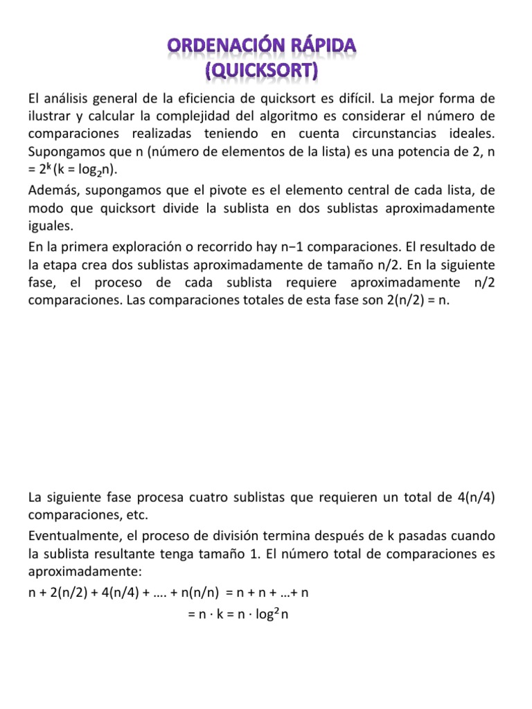 Quicksort y Binsort | PDF | Estructura de datos de matriz | Algoritmos ...