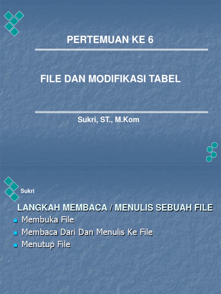 Membuat Tabel Dan Modifikasi Tabel Pada PHP | PDF