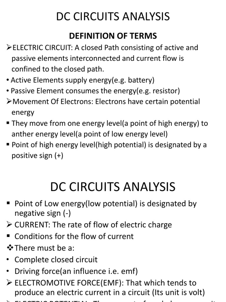 DC Circuits Analysis 1 | PDF | Series And Parallel Circuits | Electric ...