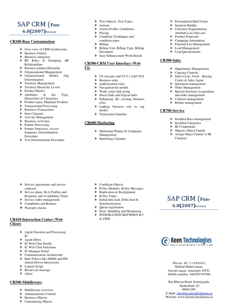 Sap Crm Cr100 Base Customization Pdf Customer Relationship Management User Interface