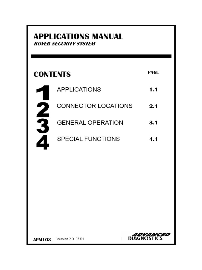 Rover PDF | PDF | Lock (Security Device) | Battery (Electricity)