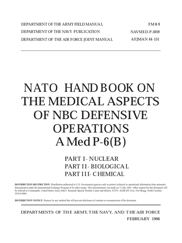 US Army - NATO Handbook On The Medical Aspects of NBC Defensive ...