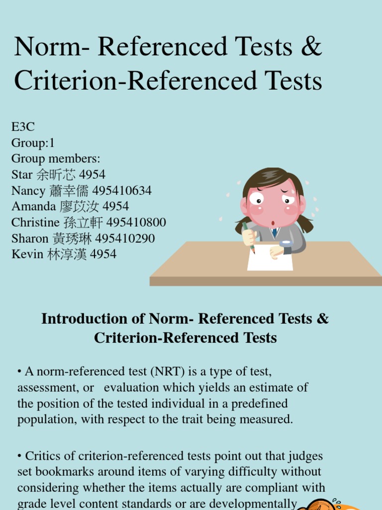 Norm- Referenced Tests & Criterion-Referenced Tests | Test Of English ...