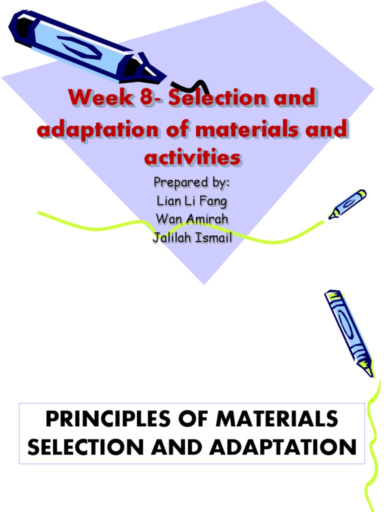 Principles of Materials Adaptation | PDF | Textbook | Accent (Sociolinguistics)