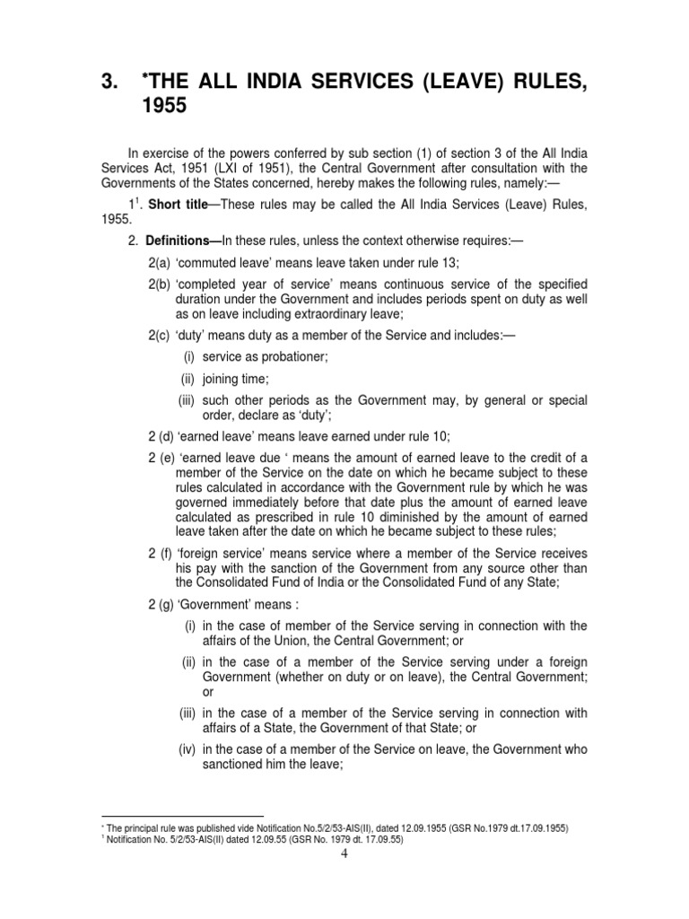 Revised AIS Rule Vol I Rule 03 | PDF | Parental Leave | Employment