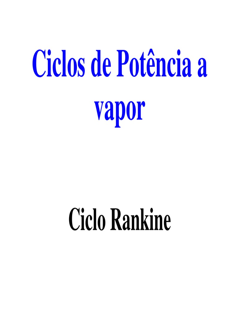 Ciclo de Rankine | PDF | Refrigeração | Bomba de calor