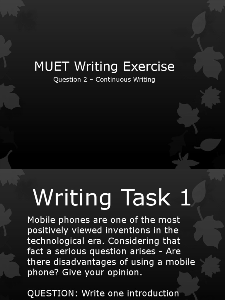 MUET Writing Exercises | PDF | Finance & Money Management | Social Science
