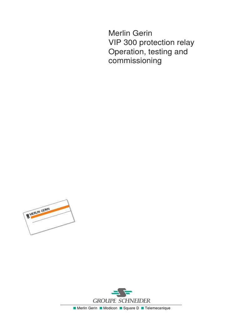 Merlin Gerin Vip300 Test Set VAP6 | PDF | Relay | Electrical Engineering