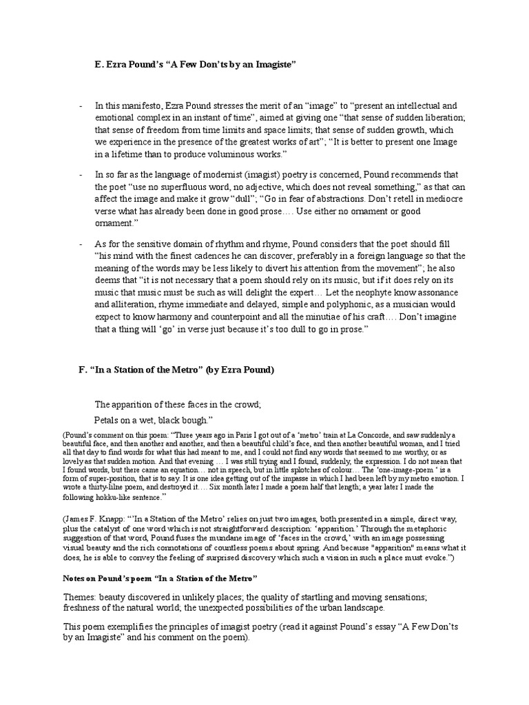 A Moment Captured: Ezra Pound's Imagist Masterpiece 'In a Station of ...