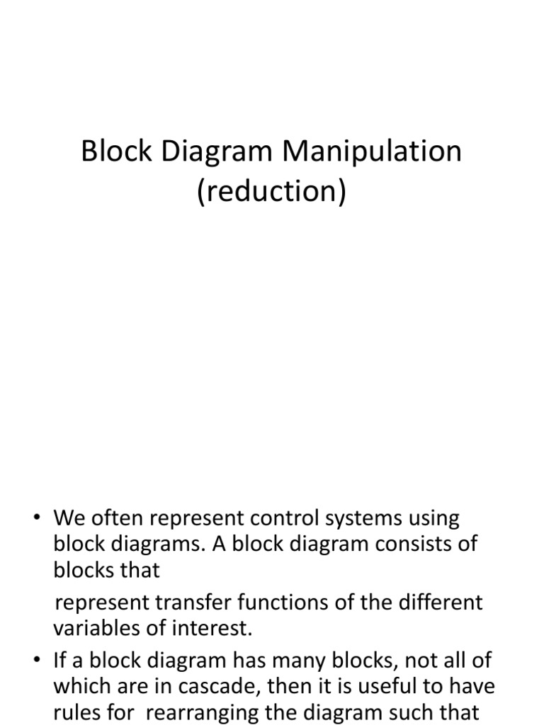 Block Diagram Manipulation (Reduction) | PDF