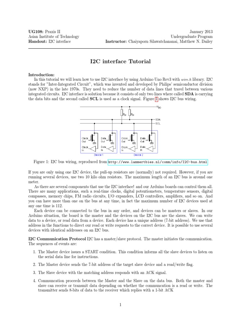 Hands-On I2C Arduino - Practical Guided | PDF | Digital Electronics ...