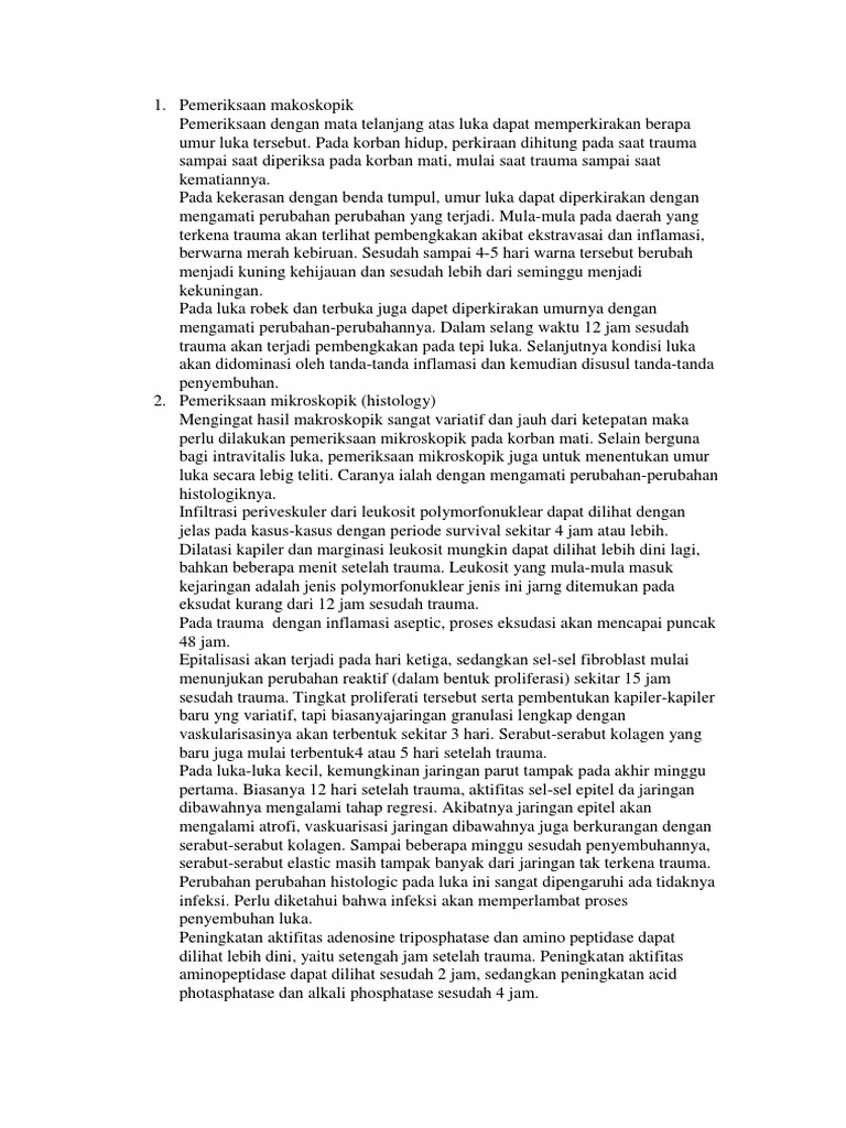 Analisis Luka Tusukan dan Avulsi | PDF