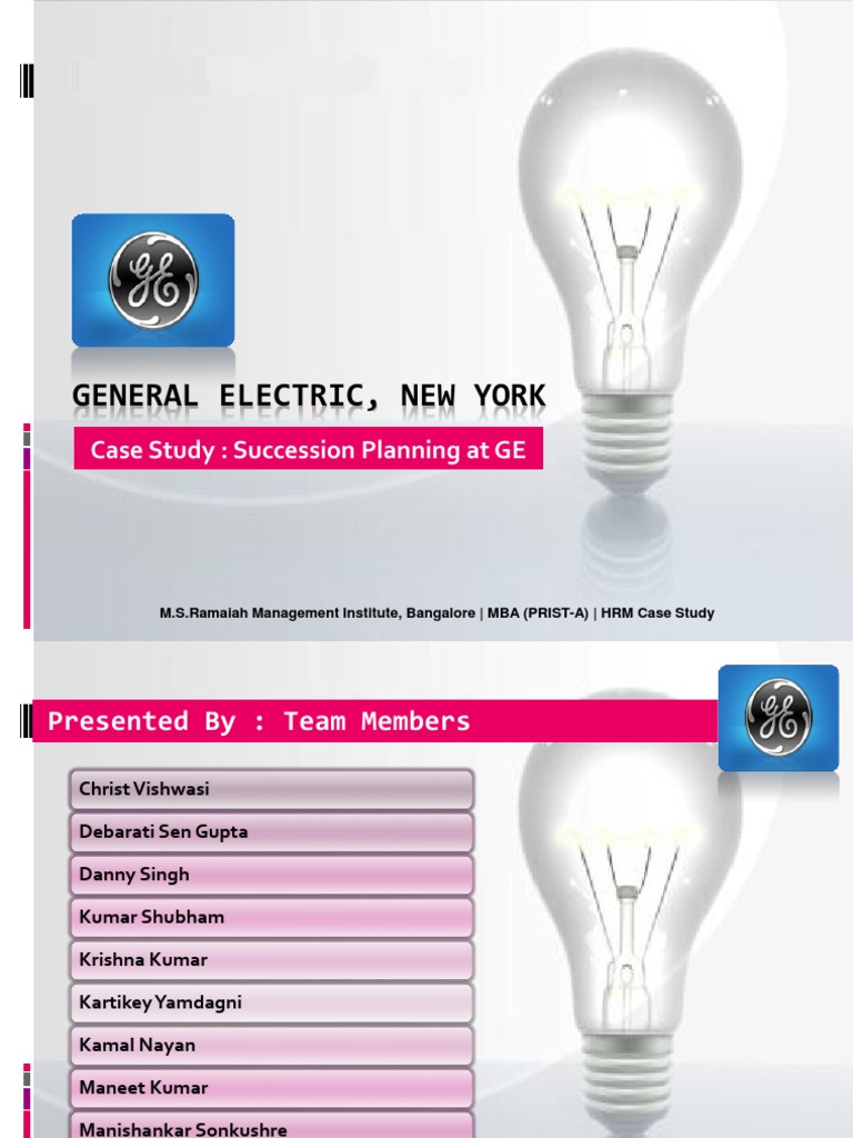 GE Case Study | PDF | General Electric | Succession Planning