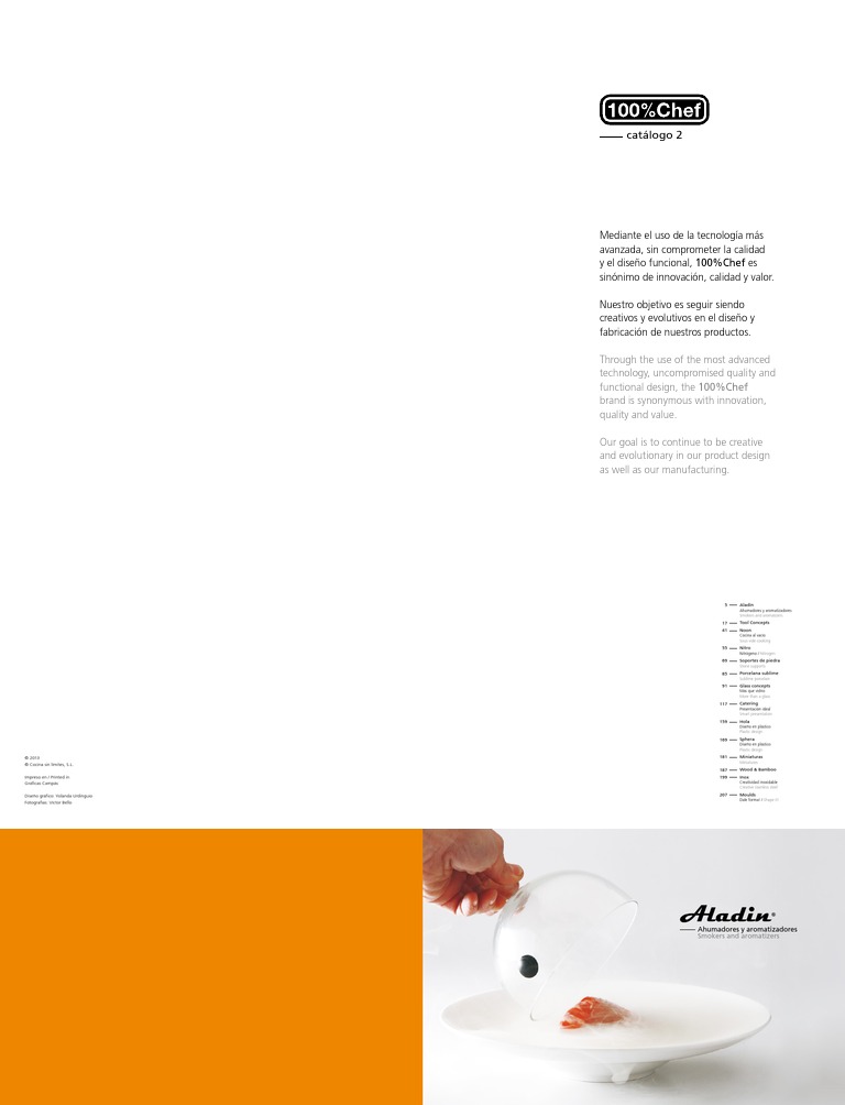 100% Chef Catálogo | PDF | Fumar (cocinar) | Ph