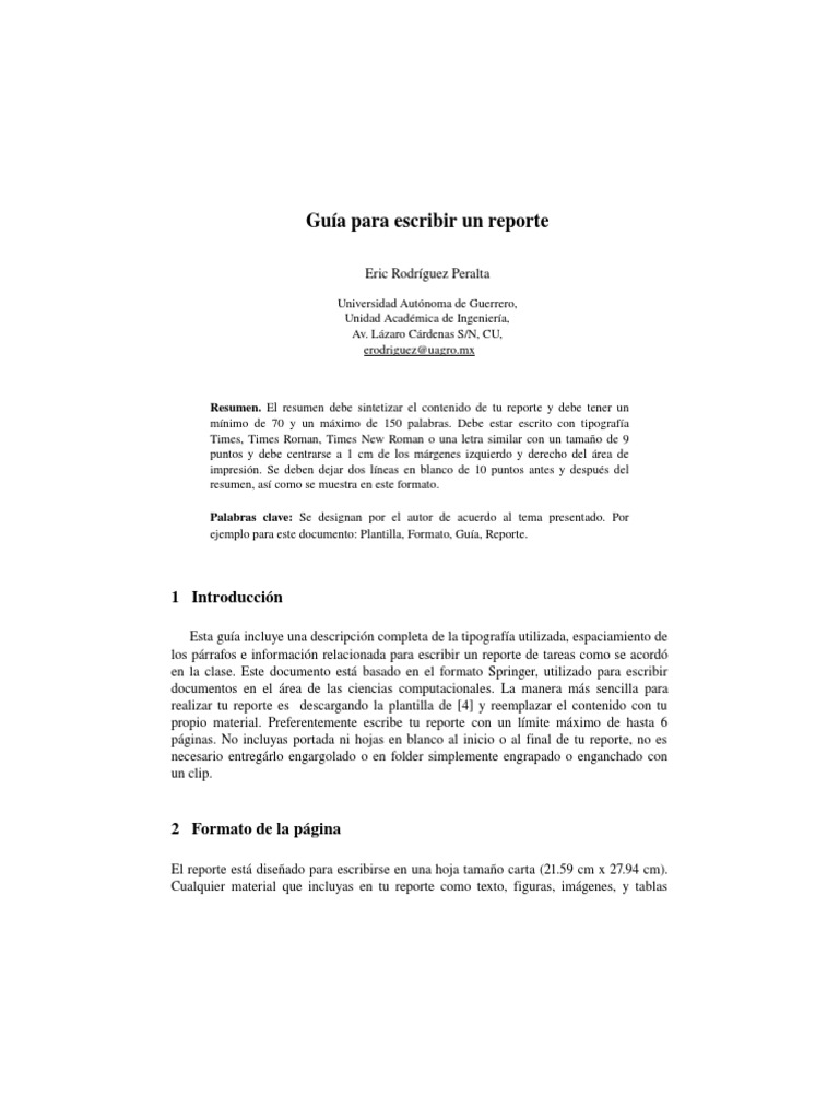 Guia para Escribir Un Reporte | PDF | Tipografía | Soporte