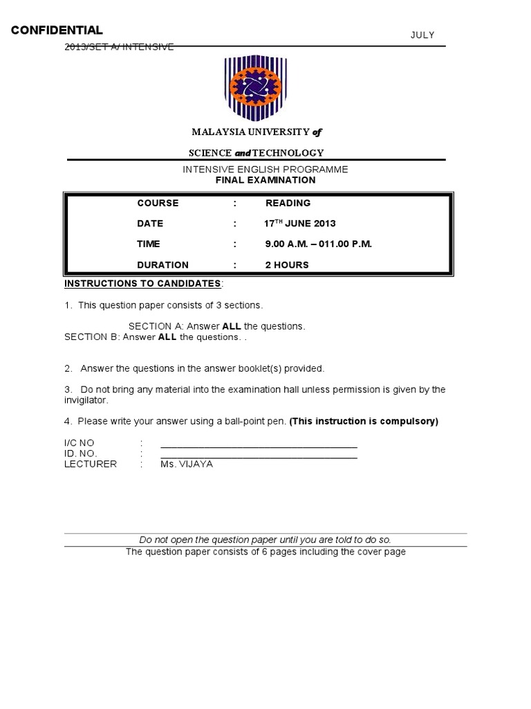 Confidential: Malaysia University Science | PDF | Pyramid | Christopher ...