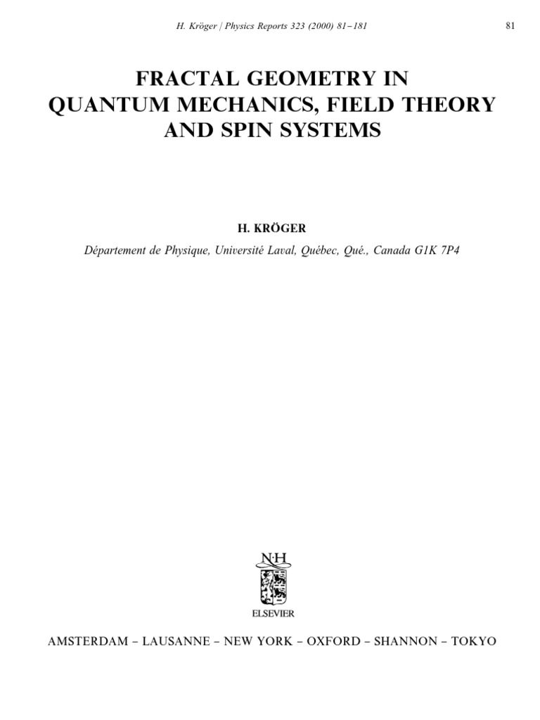 Fractals in Quantum Physics | PDF | Quantum Mechanics | Photon