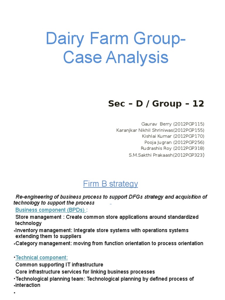 Dairy Farm Group Case Study Pdf Intellectual Works Capitalism