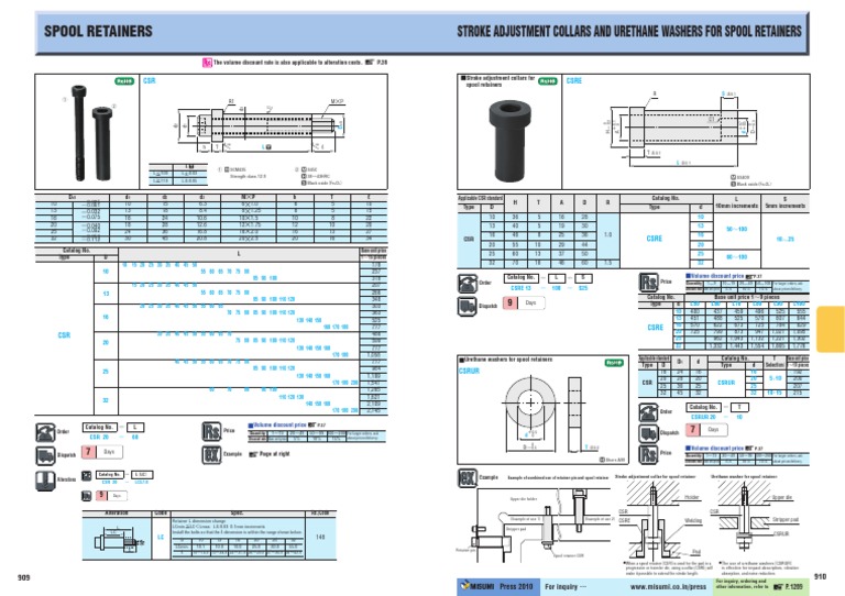 Misumi Spool Retainer PDF | PDF