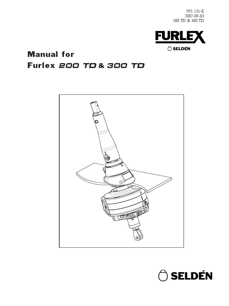 Instrucciones 595-231-E MANUAL-FURLEX-200-TD-300-TD-03-SEPTIEMBRE-2007 | Sail | Rigging