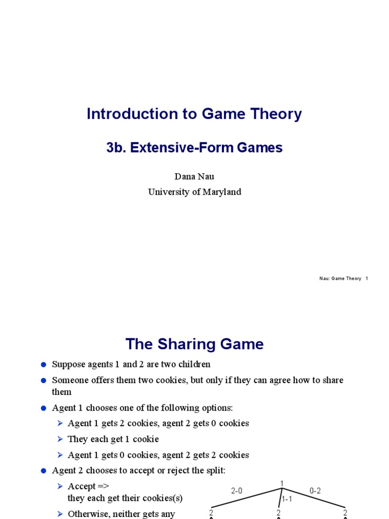 3b Extensive-Form Games | PDF | Game Theory | Economics Of Uncertainty