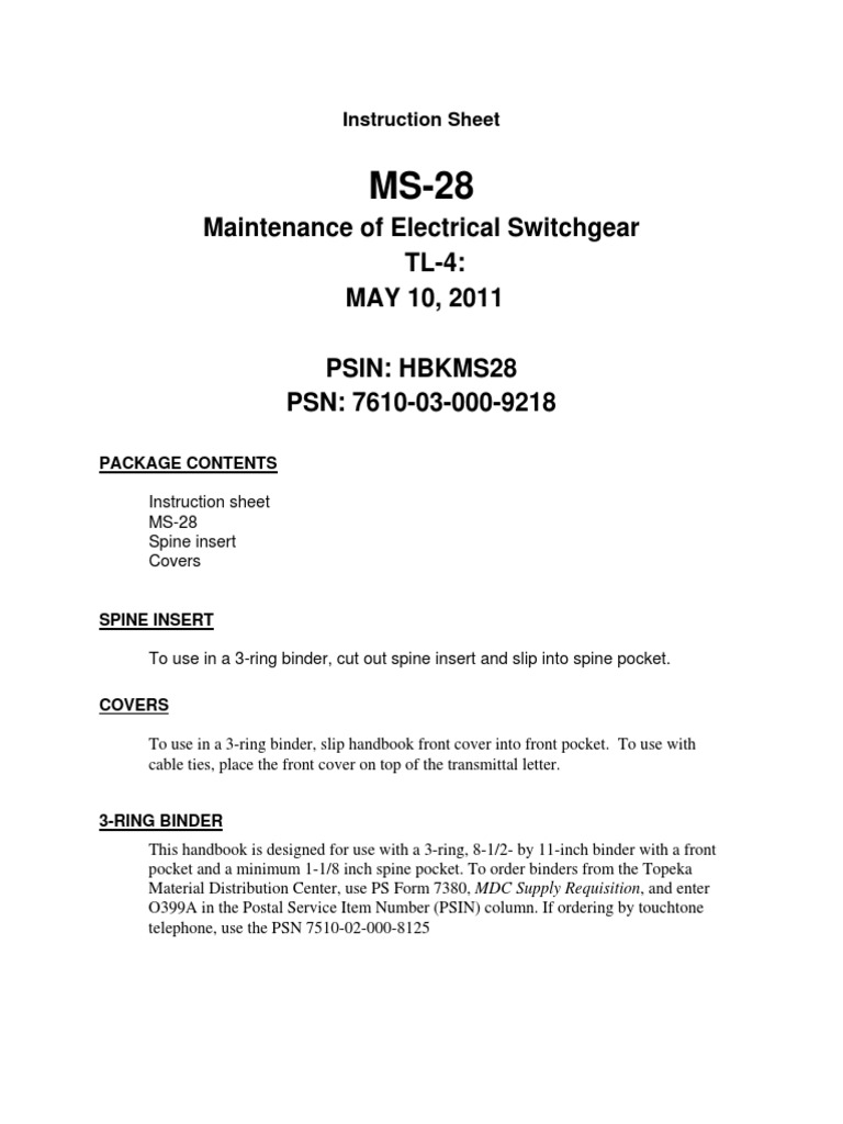 Electrical Switchgear Maintenance Guide | PDF | Polychlorinated ...