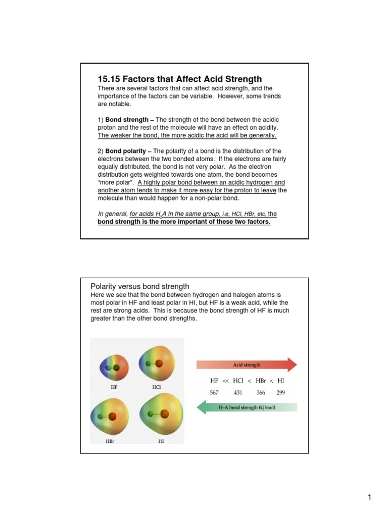 Oxoacids and Acid Strength | PDF | Chemical Polarity | Acid