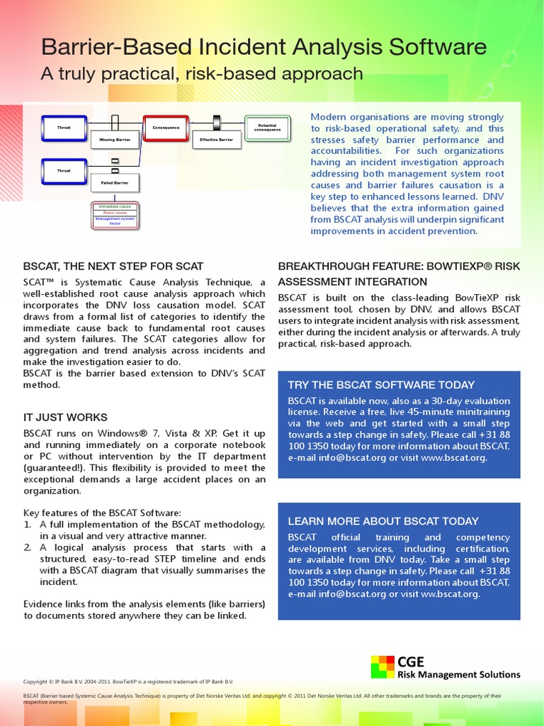 BSCAT Brochure | PDF | Risk Management | Risk Assessment