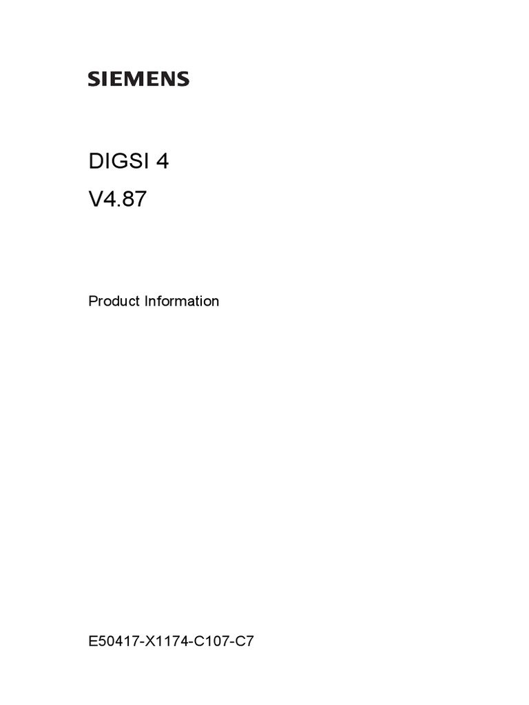 Product Information DIGSI V4 87 | PDF | Windows Vista | Microsoft Windows Product Information DIGSI V4 87 | PDF | Windows Vista | Microsoft Windows
