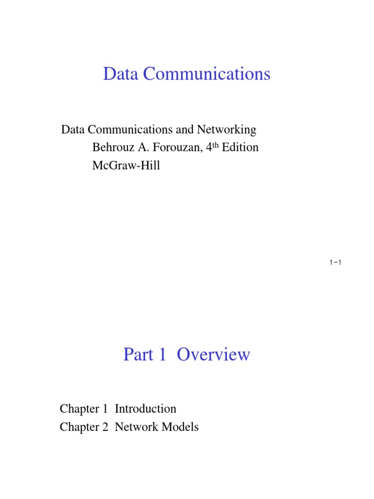 Data Communications: Data Communications and Networking Behrouz A ...