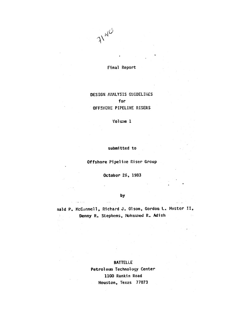 Design Analysis Guidelines For Offshore Pipe Risers | PDF