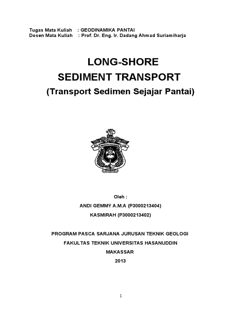 Transport Sedimen Sejajar Pantai | PDF | Perjalanan | Sains & Matematika